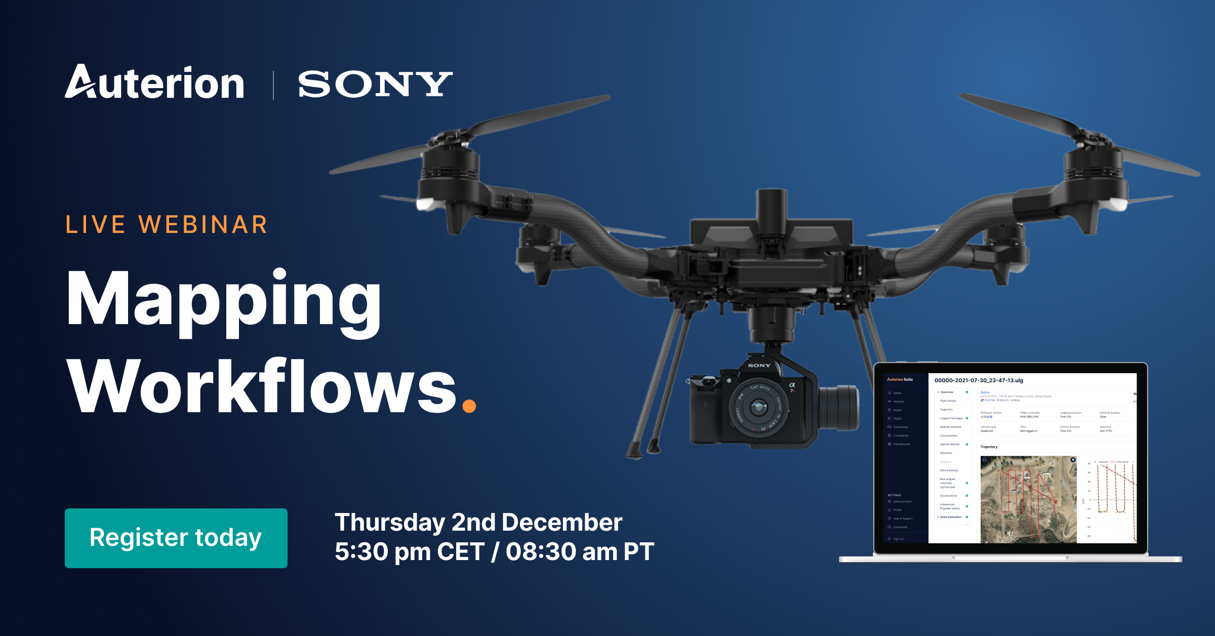 Live Webinar: Mapping Workflows with Auterion and Sony